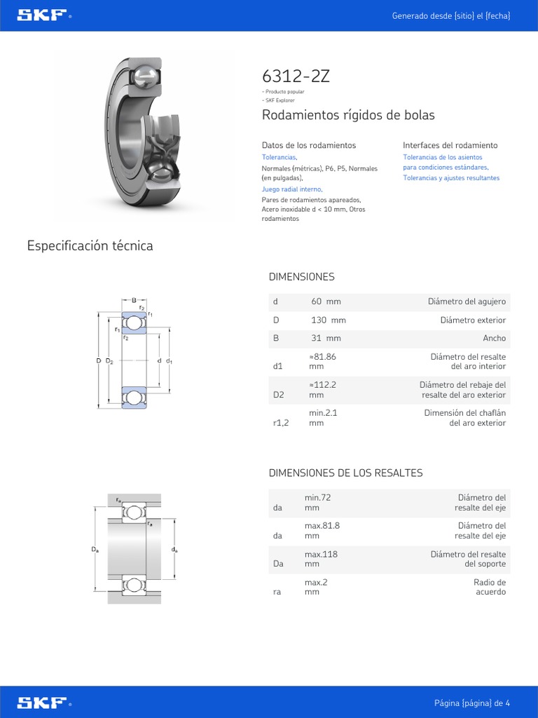 Rodamientos 6312-2Z - 20220103 | PDF | Red mundial | Internet y web