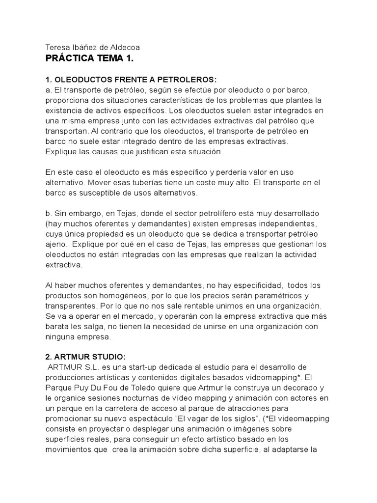 Práctica Tema 1 | PDF | Booking.Com | Mercado (economía)