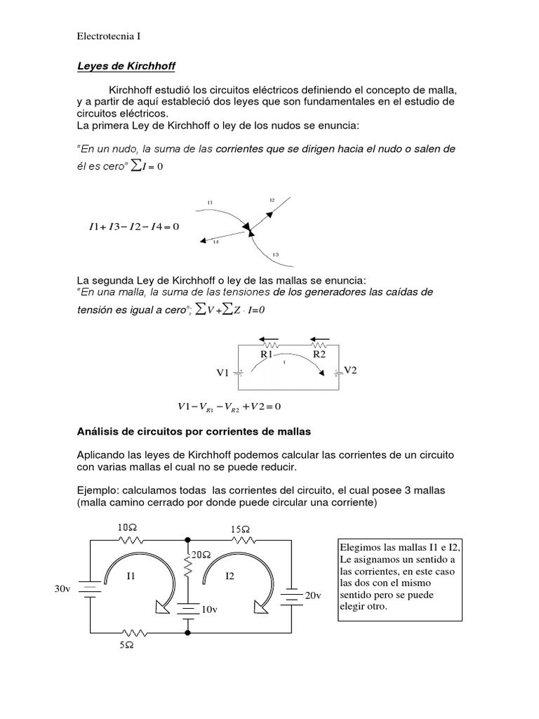 Leyes de Kirchhoff - G | PDF | Ecuaciones | Determinante