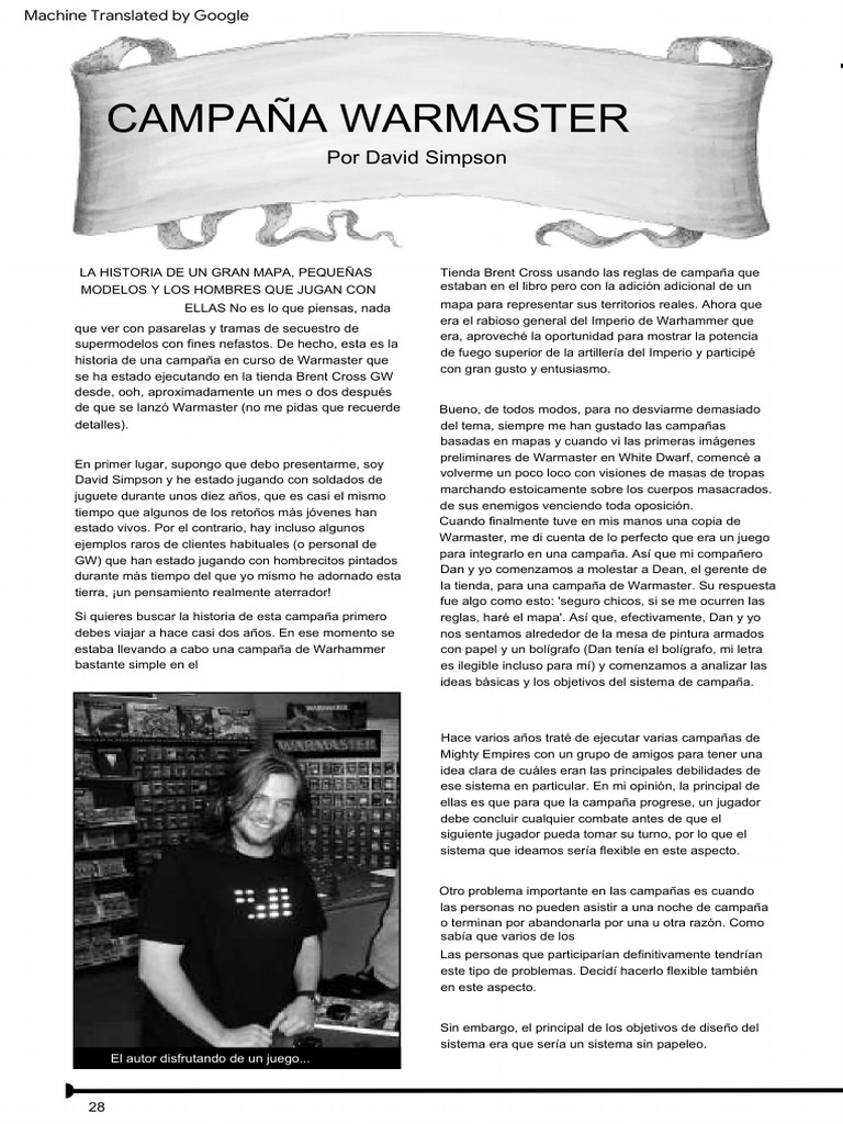 WM02 - Warmaster Campaign (Dave Simpson) Part 1 | PDF | Tierra | Agua