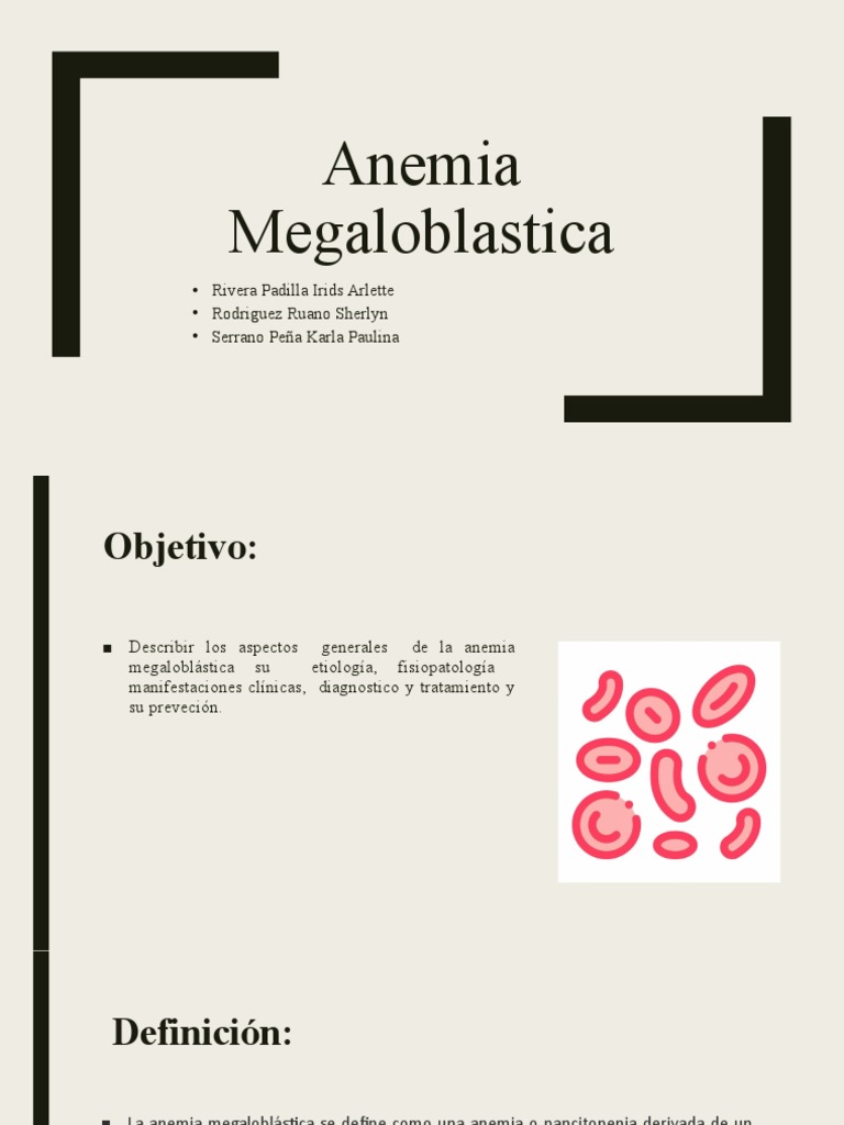 Anemia Megaloblastica: - Rivera Padilla Irids Arlette - Rodriguez Ruano ...