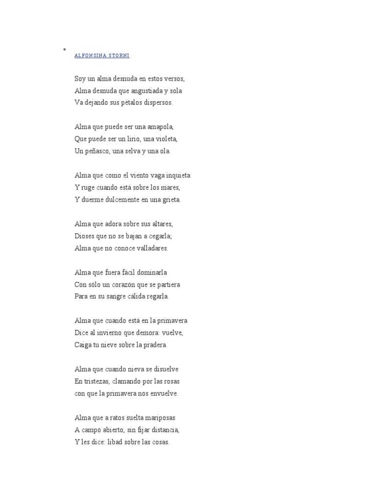 Alfonsina Storni | PDF