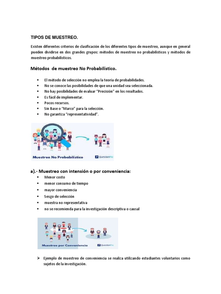 CLASE 3 Tipos de Muestreo 1 | PDF | Muestreo (Estadísticas)