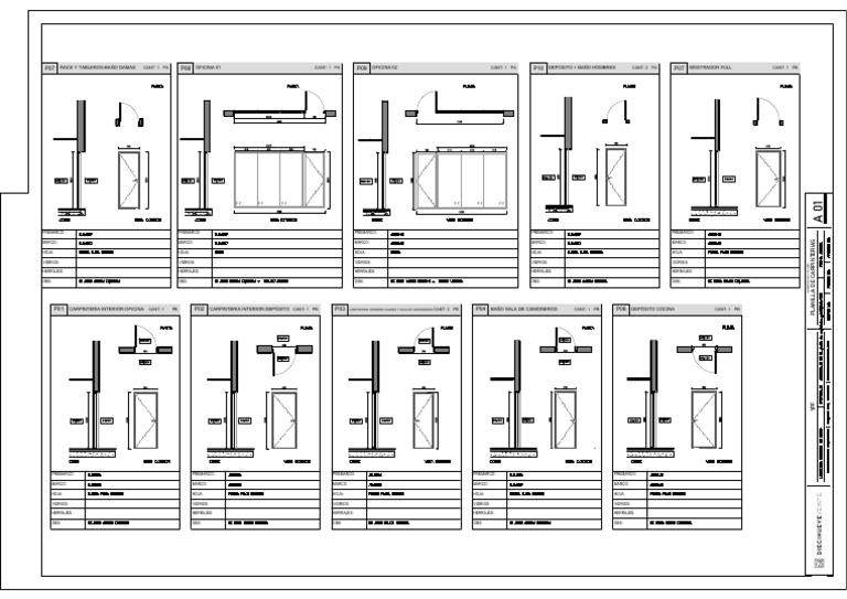 29 03 22 - Planilla de Carpinterias - 01 | PDF