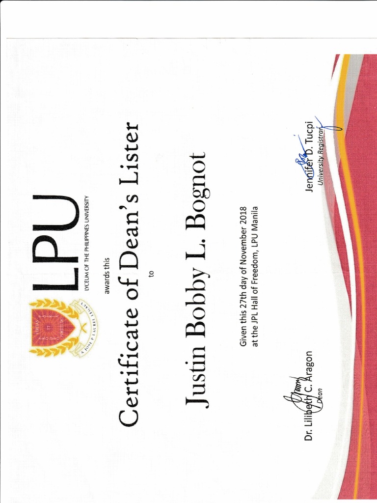 Understanding Dean's Lister Status at LPU | PDF