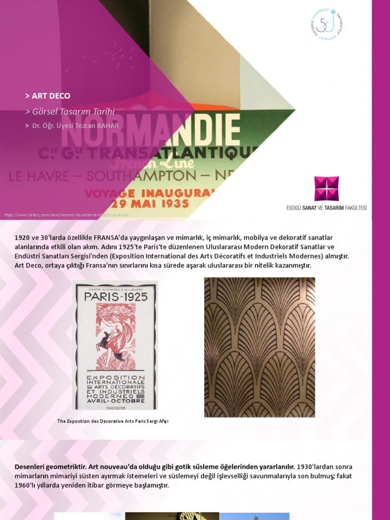 Görsel Tasarım Tarihi: Art Deco | PDF