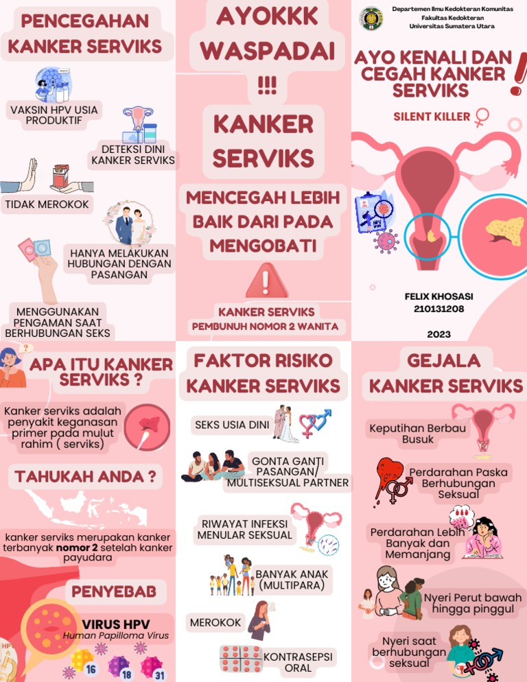 Leaflet Kanker Serviks - Felix Khosasi - 210131208 | PDF