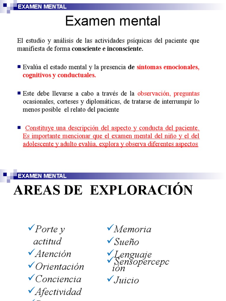 Examen Mental | PDF | Mente | Percepción