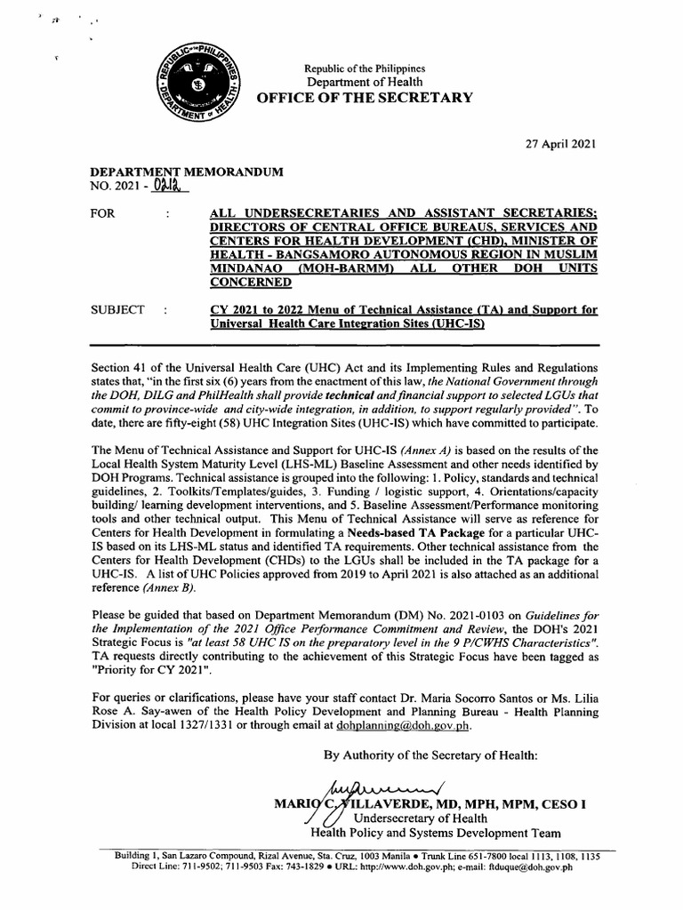 Office of The Secretary: Republic Philippines | PDF | Supply Chain ...