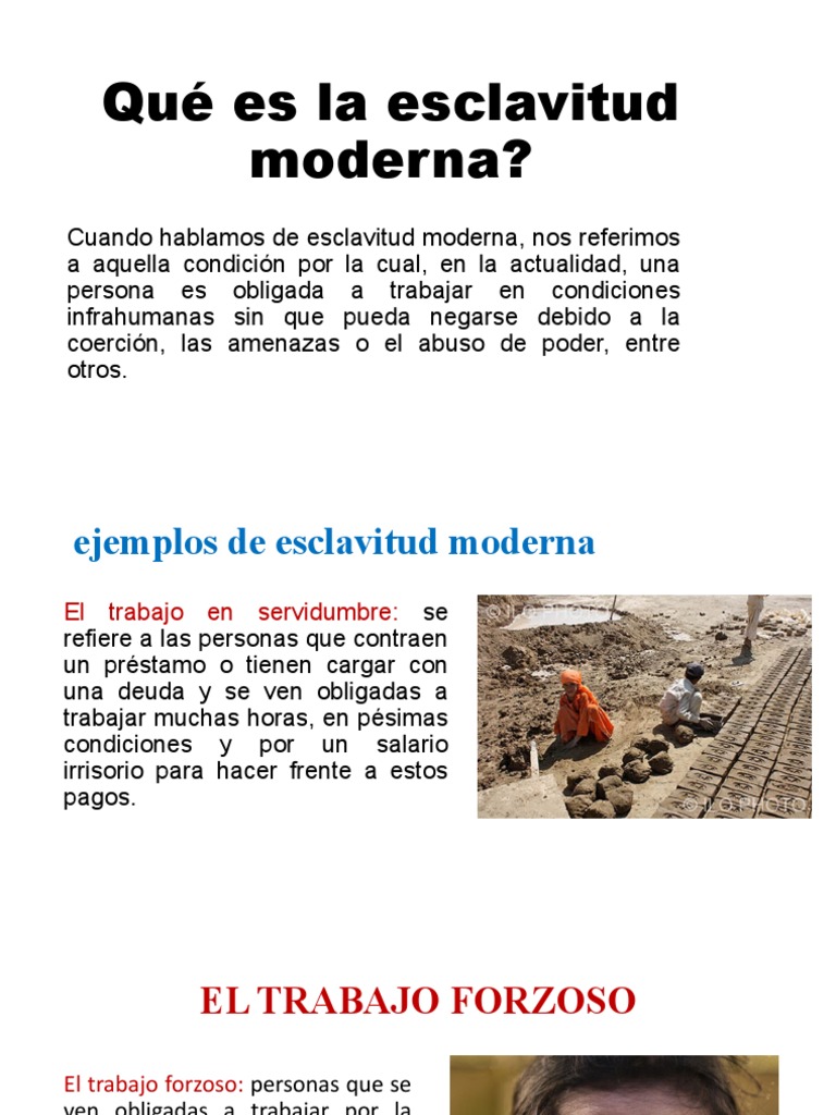 Esclavitud moderna: definición y ejemplos | PDF | Ciencias sociales ...