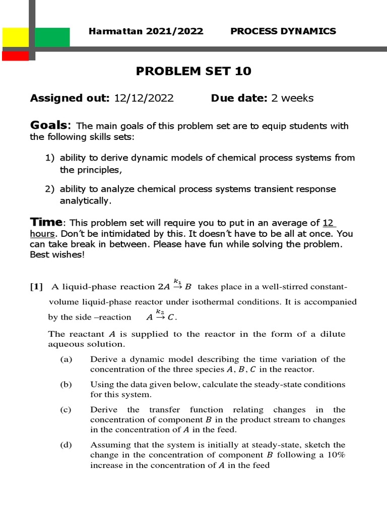 Problem Set 10 - General | Download Free PDF | Chemical Reactor | Viscosity