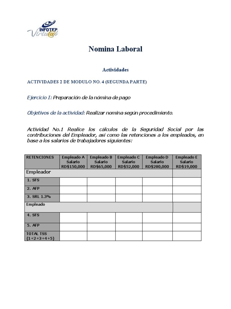 Actividad No.2 Modulo No.4 | PDF