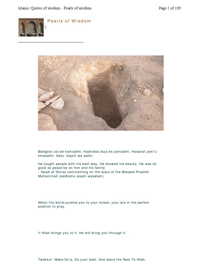 Islamic Quotes of Wisdom - Pearls of Wisdom | PDF | Muhammad | Ali