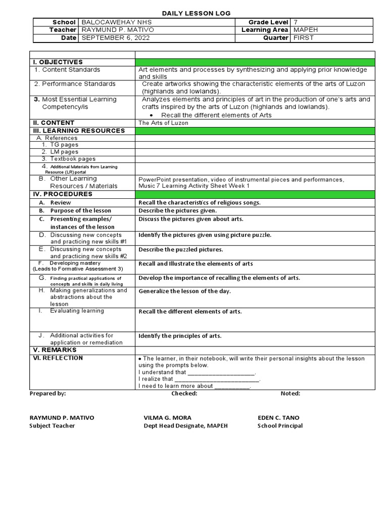 Vi. Reflection: F. Developing Mastery (Leads To Formative Assessment 3 ...