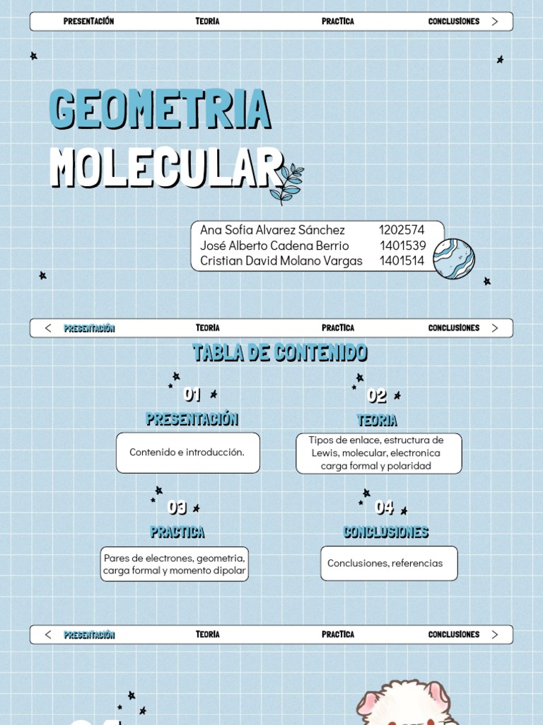 Geometria Molecular | PDF | Polaridad química | Enlace químico