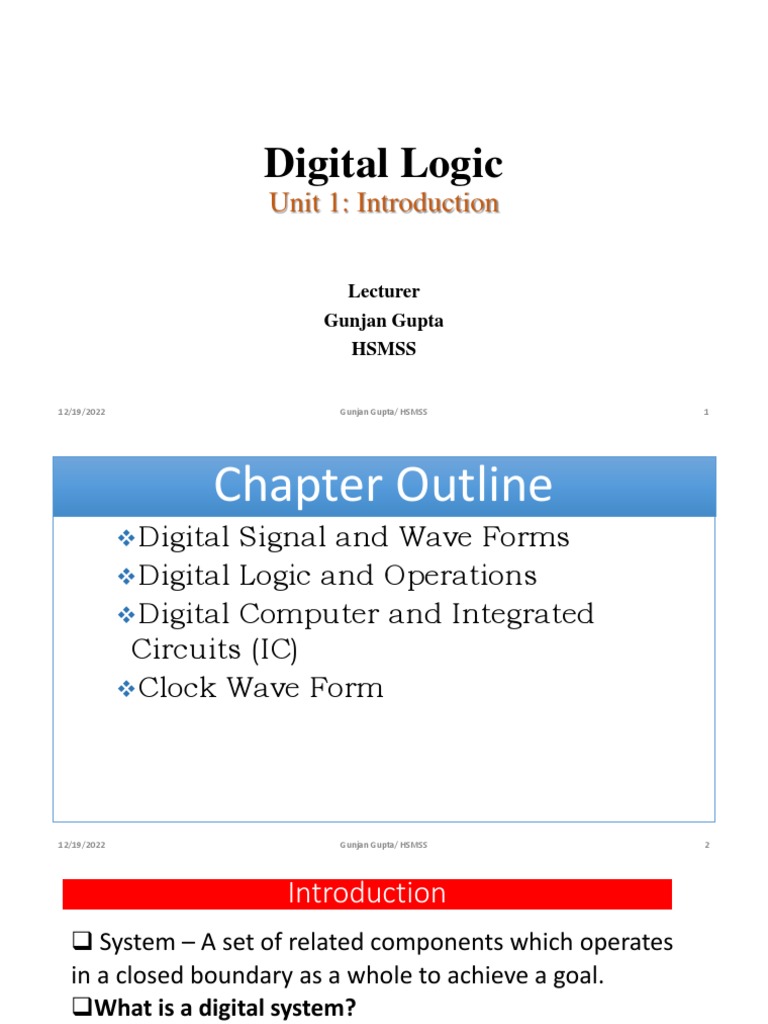 79 - Unit 1 | PDF | Digital Signal | Digital Electronics