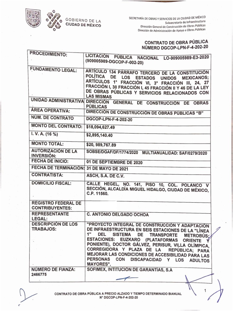 10 Contrato de Obra Publica | PDF