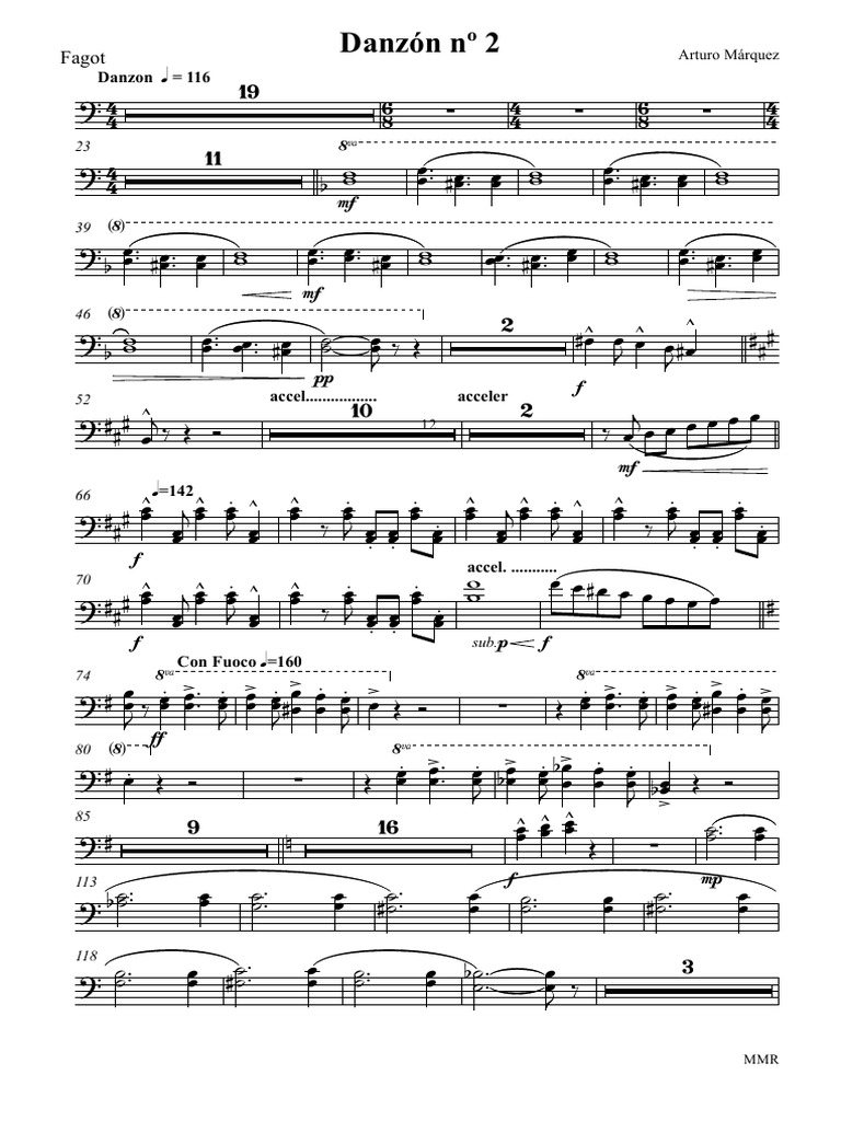 Danzon Nº2 - Fagot | PDF