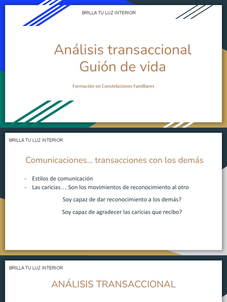 Analisis Transaccional - Guion de Vida - Brilla Tu Luz Interior | PDF ...