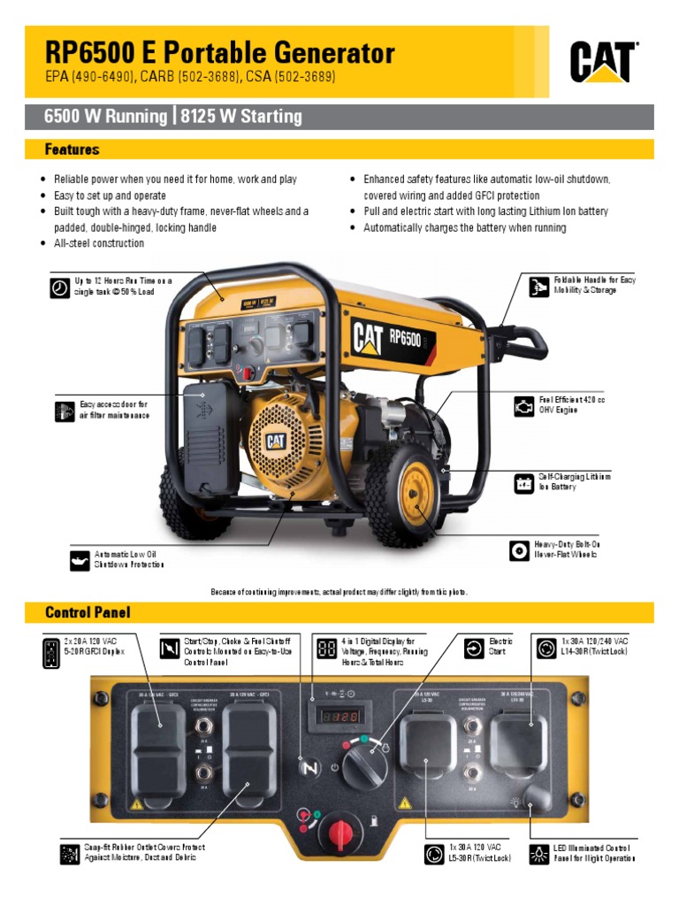 CAT Specs Sheet | PDF | Alternating Current | Mains Electricity