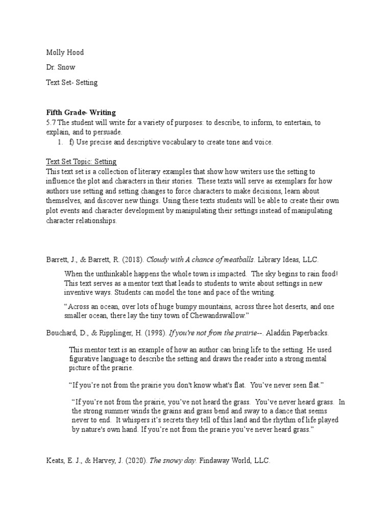 Setting Text Set | PDF