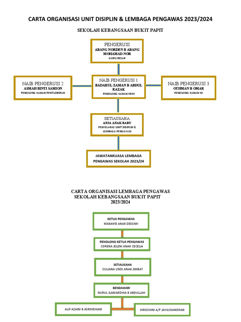 Carta Organisasi Unit Disiplin | PDF