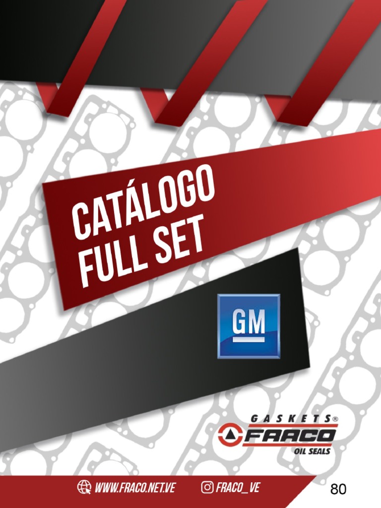 Catalogo de Empacaduras Fraco Chevrolet | PDF