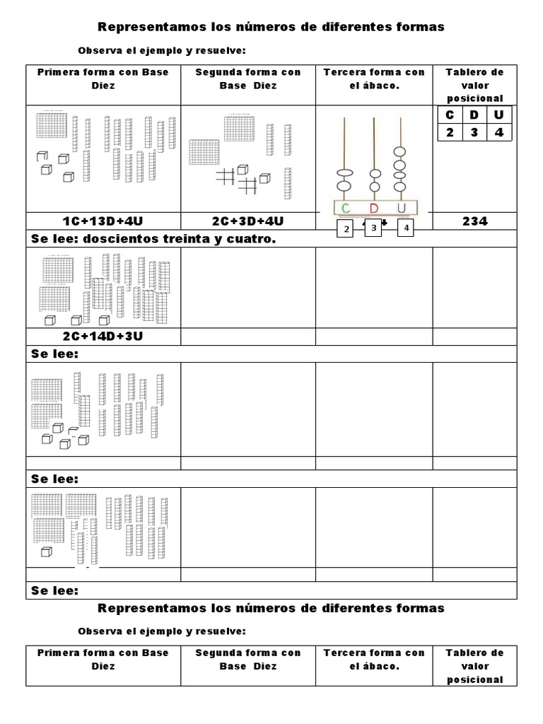 FICHA MATEMAT. MARTES 3 A G.LADYS Representamos Los Números de ...