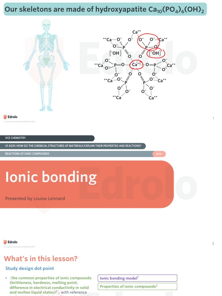 4A Ionic Bonding Edrolo Study Notes Annotated | PDF | Ionic Bonding | Ion