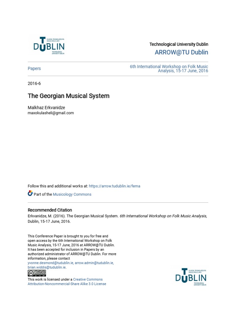 The Georgian Musical System | PDF | Mode (Music) | Gregorian Chant