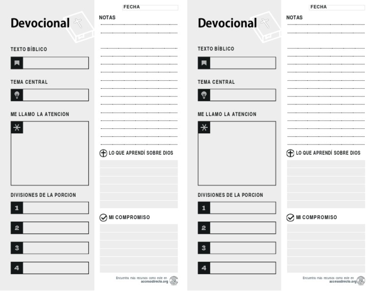 Devocionales - IMPRIMIBLE-CARTA-blanco-y-negro | PDF
