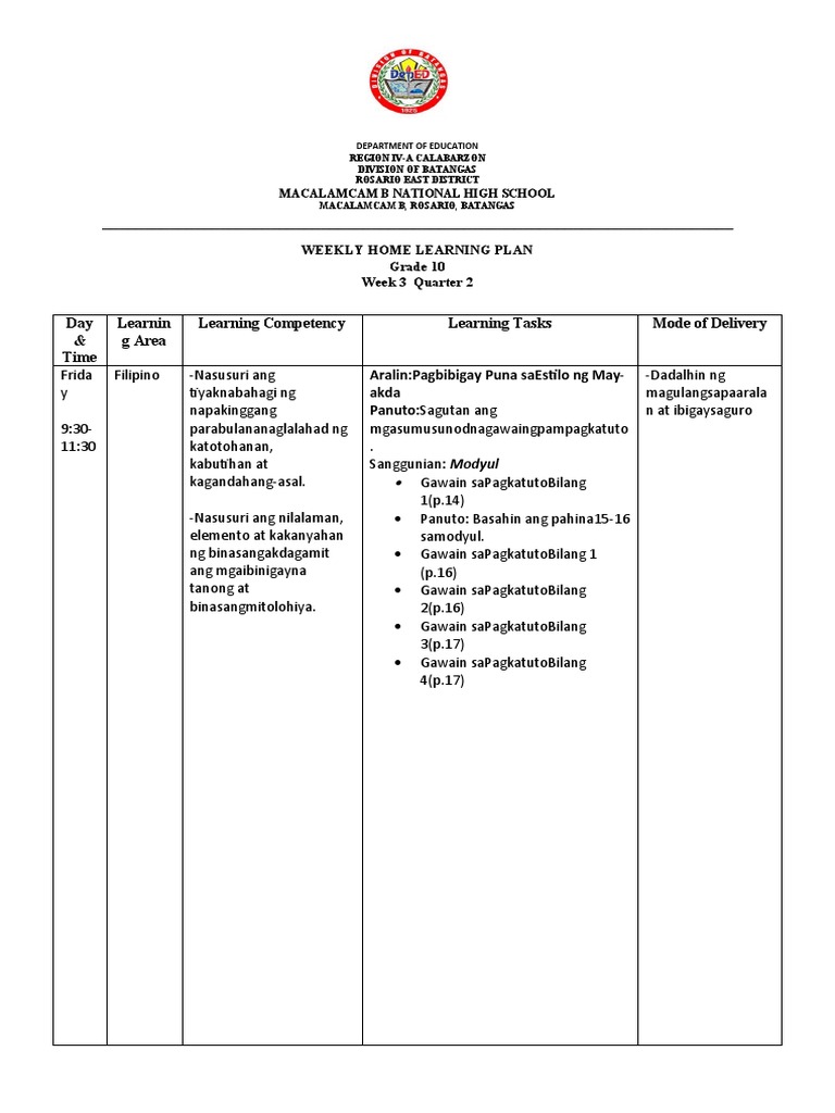 Whlp-Fil 10-Week 3-4 | PDF