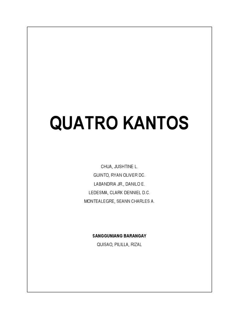 Quatro Kantos | PDF