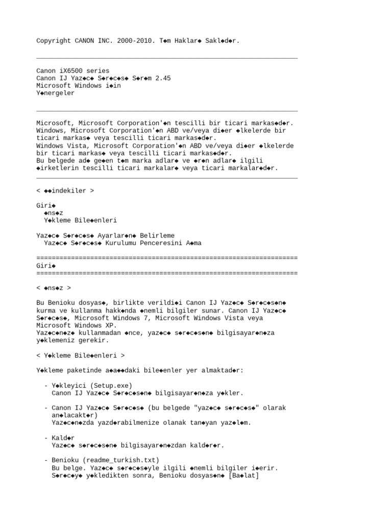 Readme Turkish | PDF