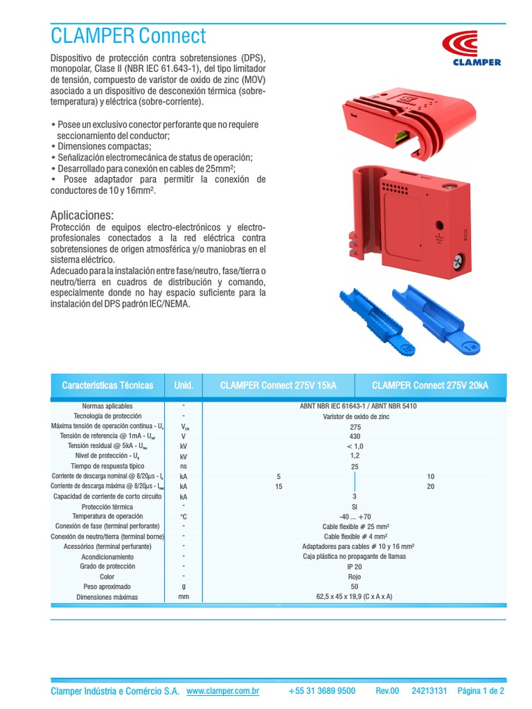 FT - CLAMPER Connect - Es | PDF | Ciencia de los Materiales | Bienes manufacturados