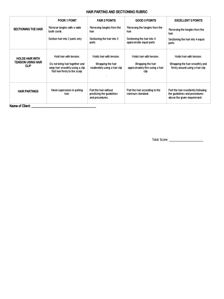 Sectioning The Hair | PDF