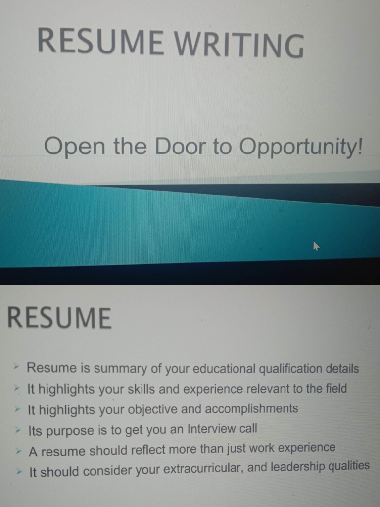 Work Immersion WRITING A RESUME | PDF