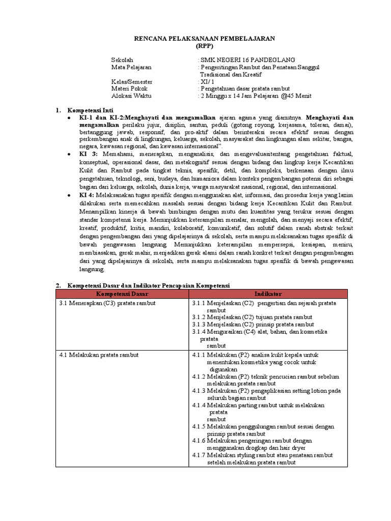 RPP KD 1 | PDF