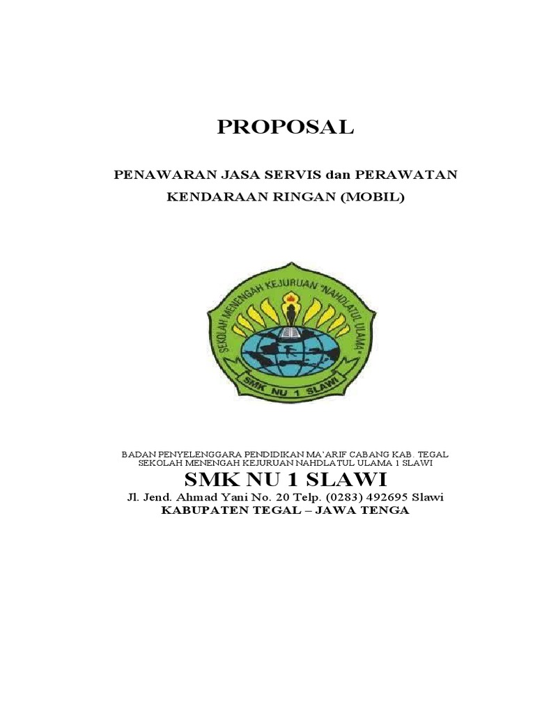 Proposal: SMK Nu 1 Slawi | PDF | Karier & Perkembangan | Bisnis