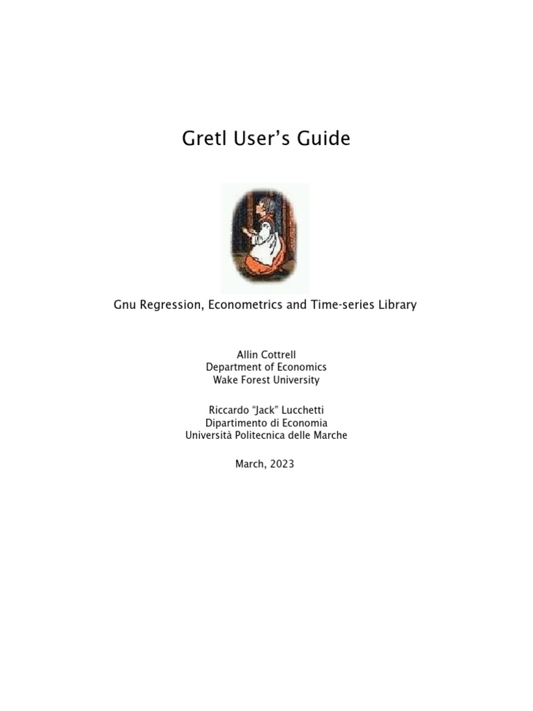 Gretl Guide en Anglais | PDF | Matrix (Mathematics) | Vector Autoregression