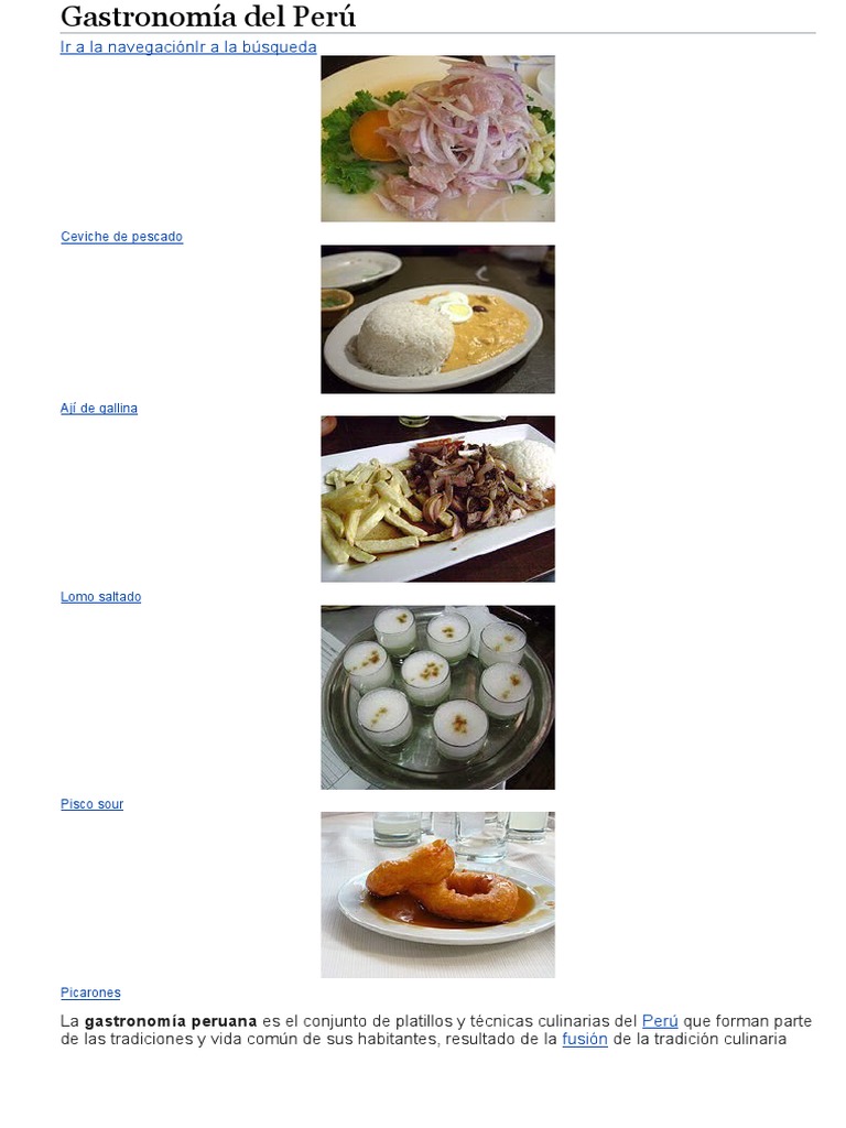 gastronomia de peru | PDF | Postres | Cocinando