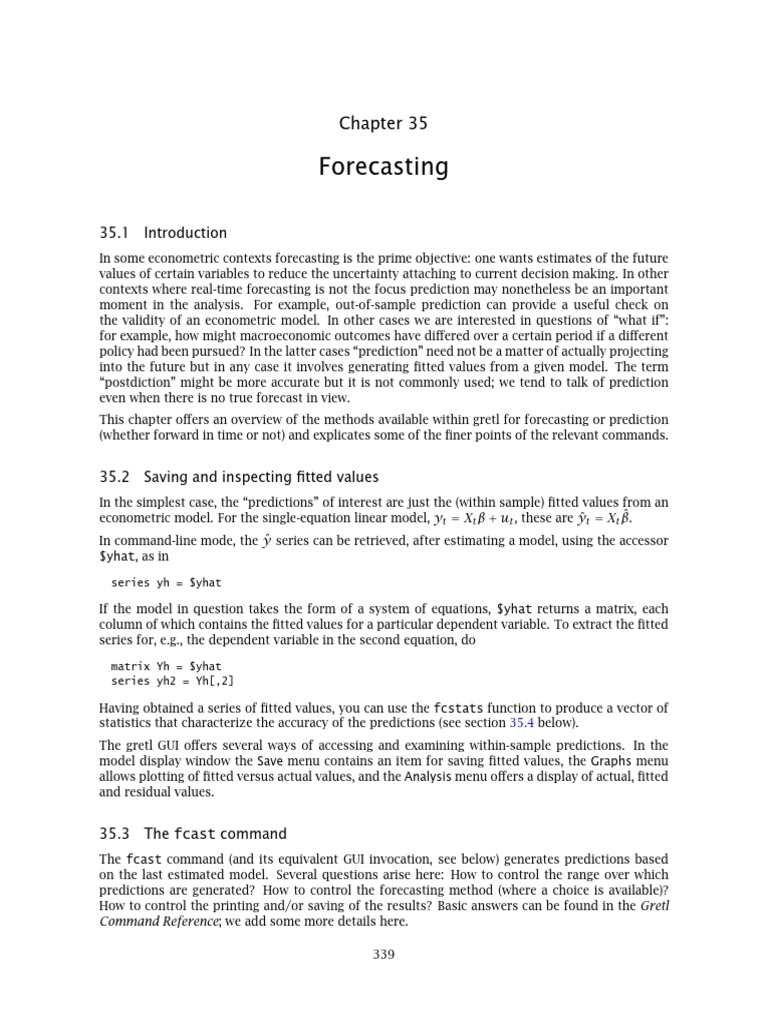 Gretl Guide (351 400) | PDF | Matrix (Mathematics) | Vector Autoregression