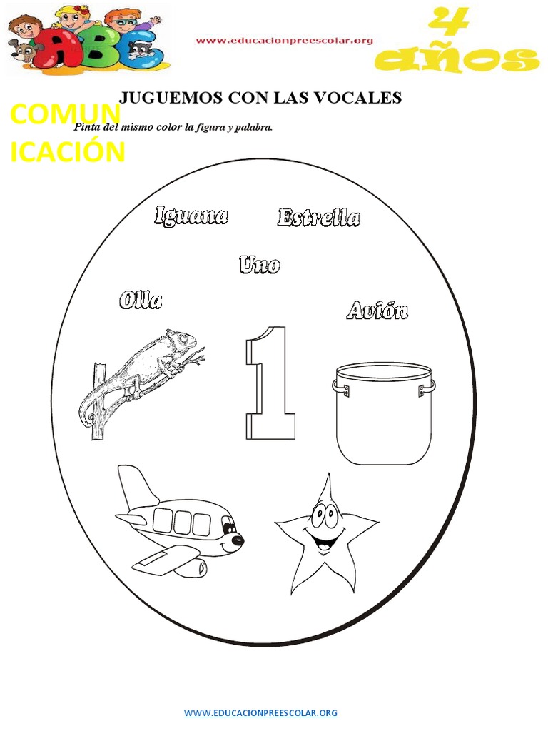 Actividades de Vocales para Preescolar | PDF | Artes del Lenguaje y ...