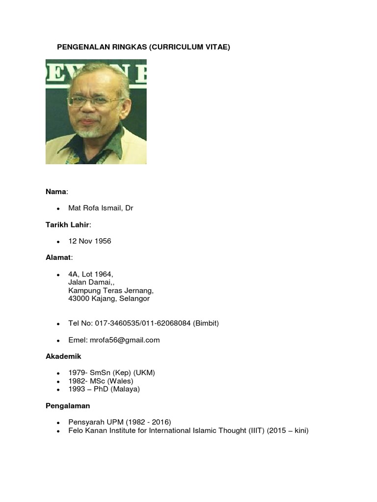 CV DR Mat Rofa | PDF