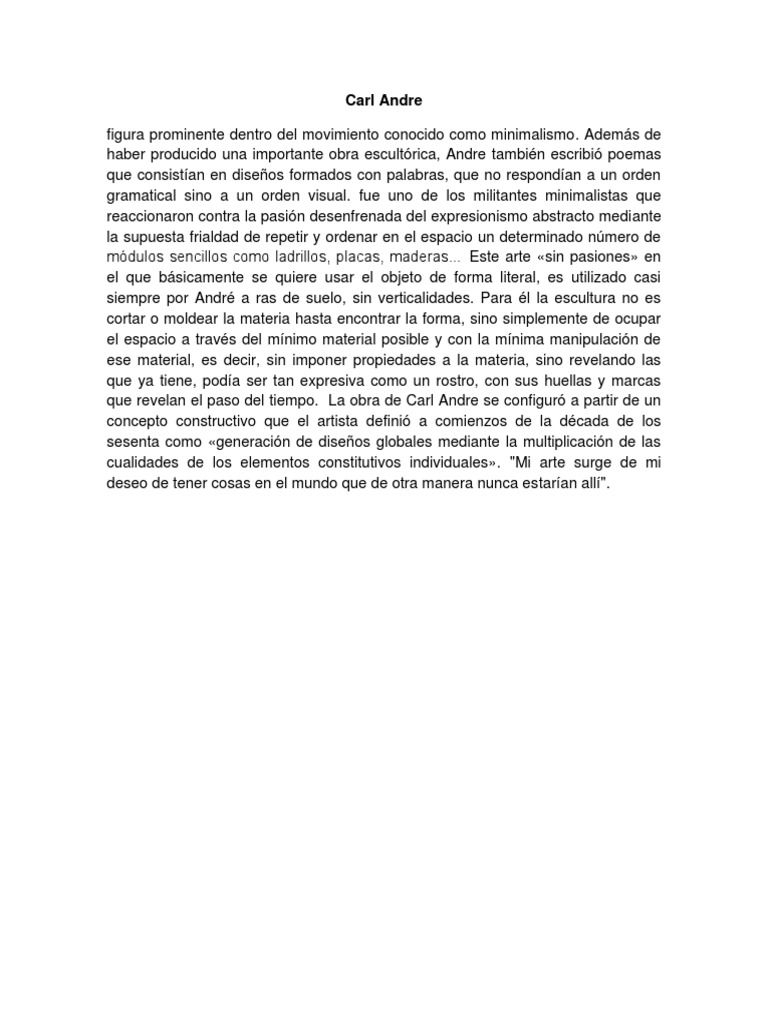 Carl Andre | PDF