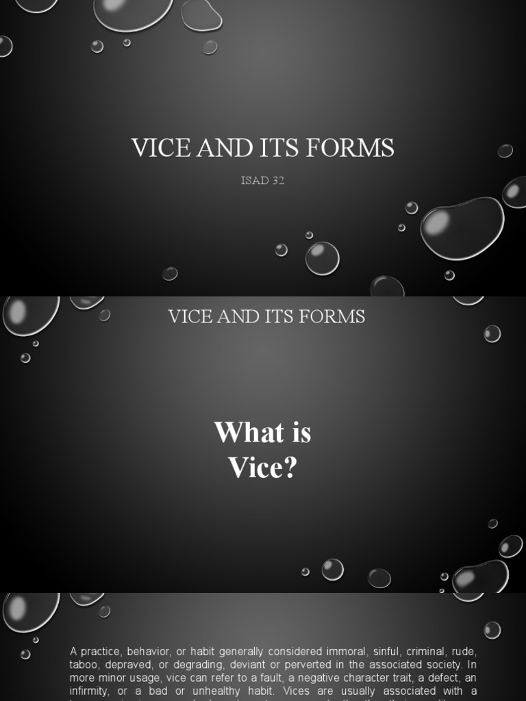 VICE and Its Forms | PDF | Gambling | Prostitution