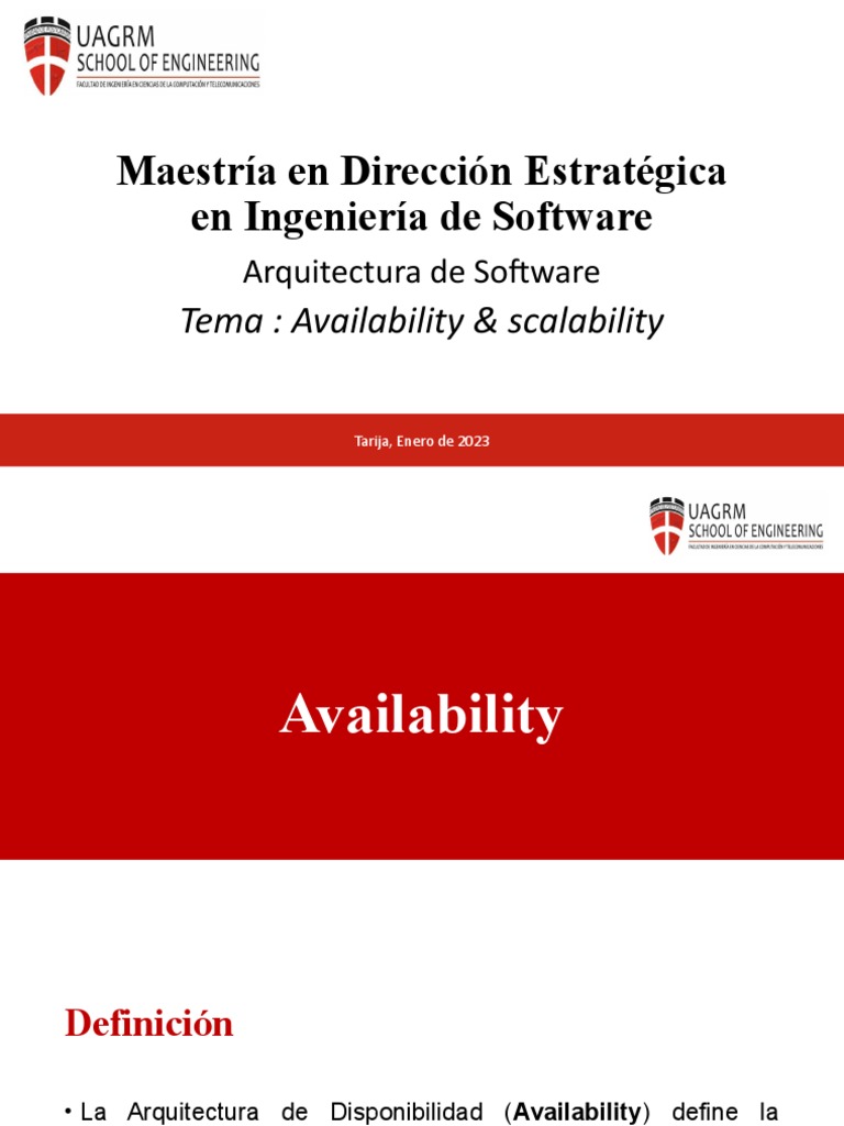 Alta Disponibilidad y Escalabilidad | PDF