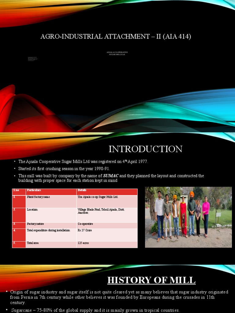 AGRO-industrial Attachment - II (AIA 414) | PDF | Sugarcane | Sugar