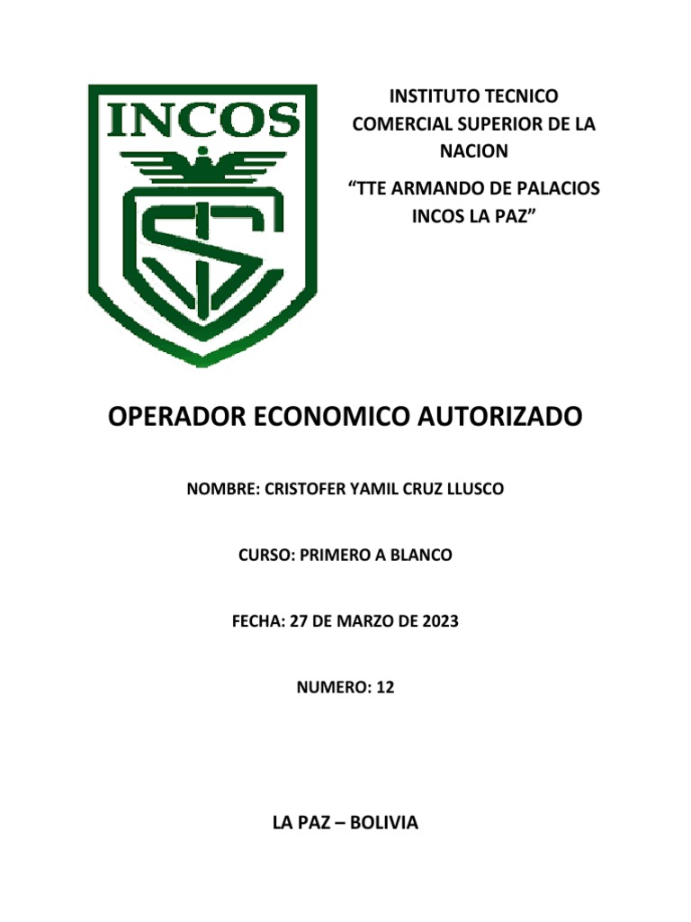 Operador Economico Autorizado | PDF | aduana | El comercio internacional