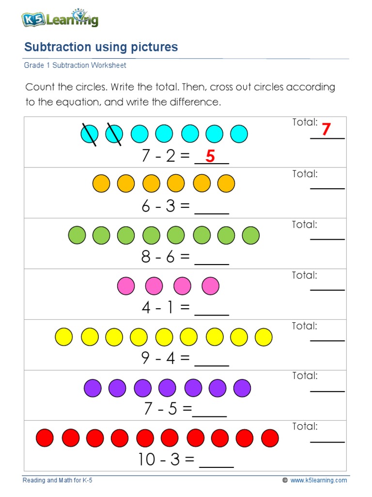 IUC - Grade-1-Subtraction-Using-Pictures-4 | PDF | Mathematics